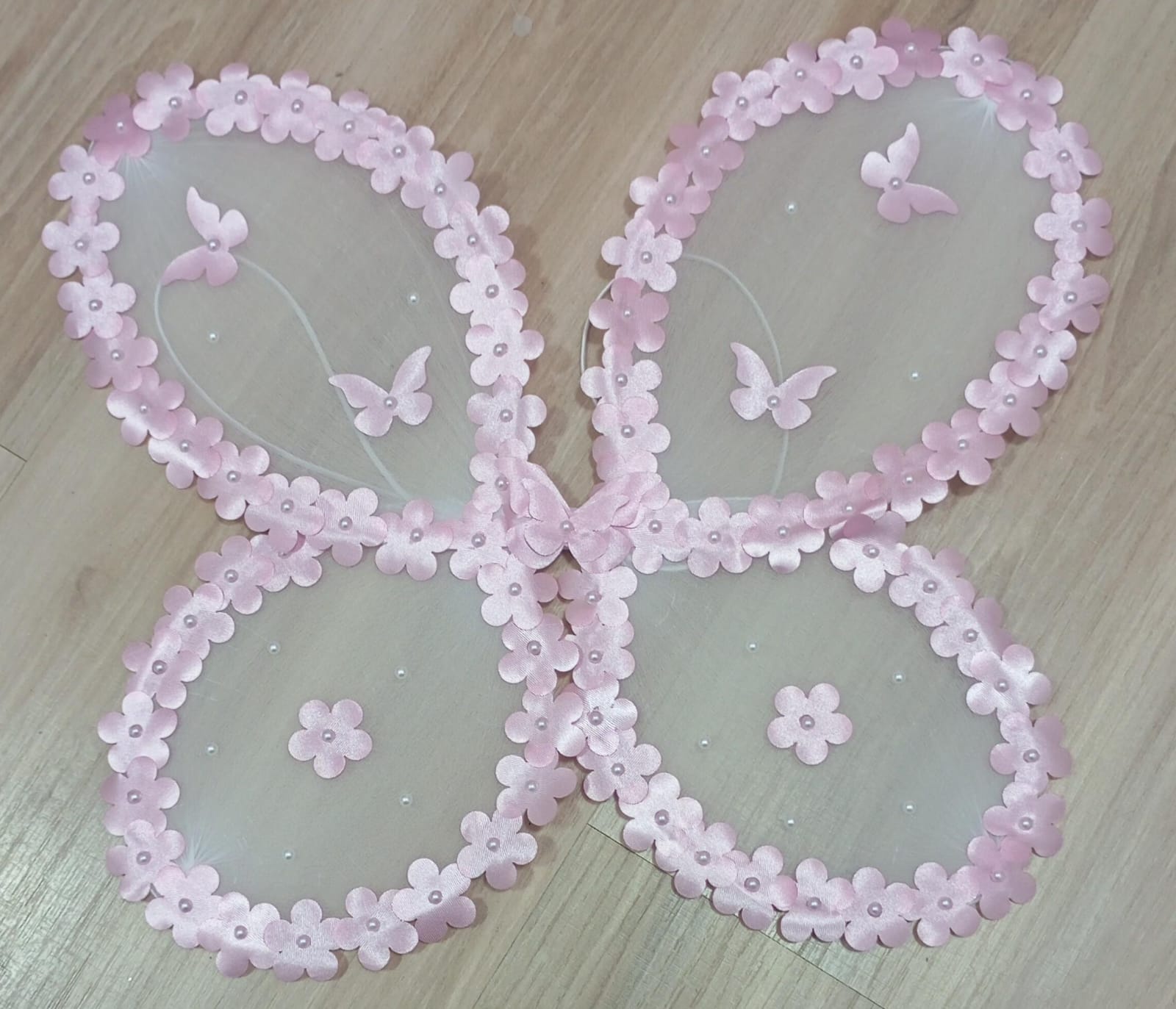 Asa Borboleta Bebê Jardim Encantado Fada Rosa - Rosa Charmosa Atacado