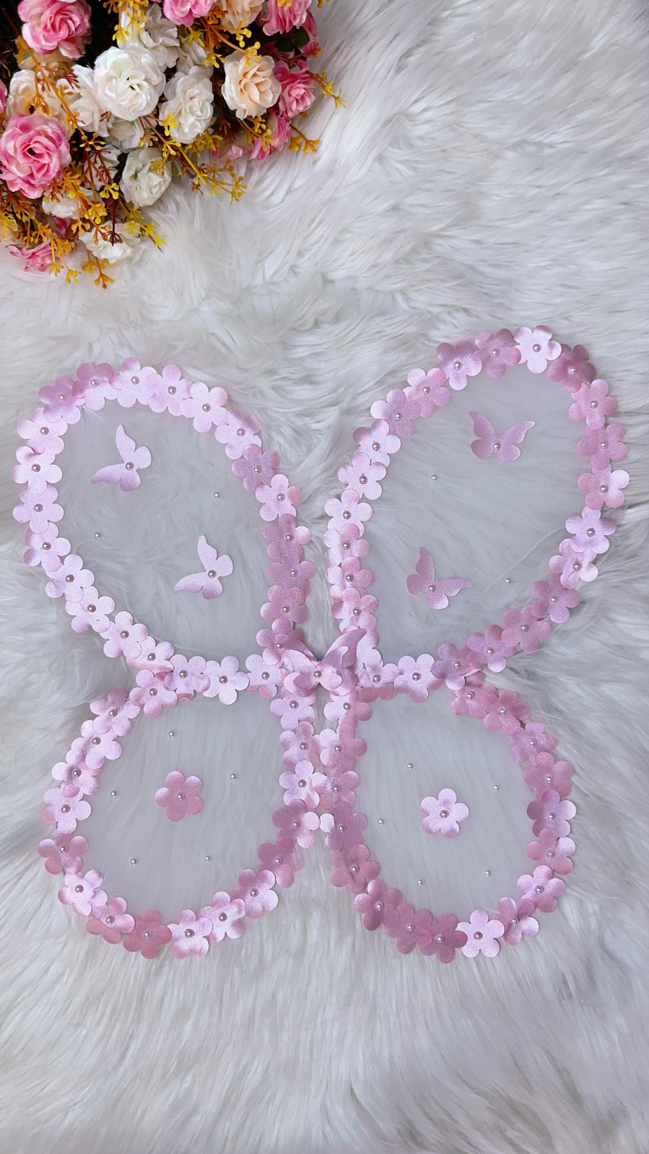 Asa Borboleta Bebê Jardim Encantado Fada Rosa - Rosa Charmosa Atacado