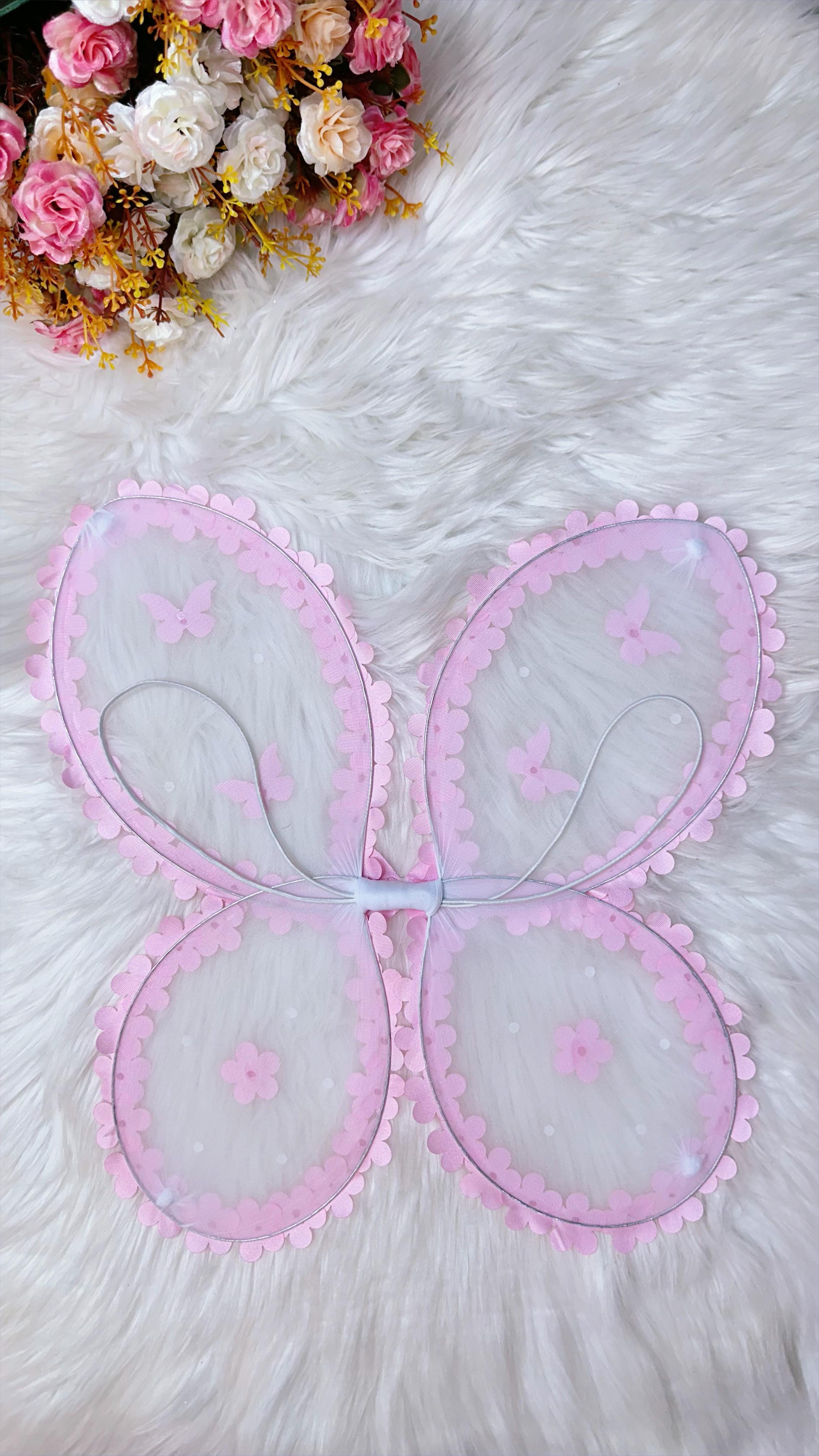 Asa Borboleta Bebê Jardim Encantado Fada Rosa - Rosa Charmosa Atacado