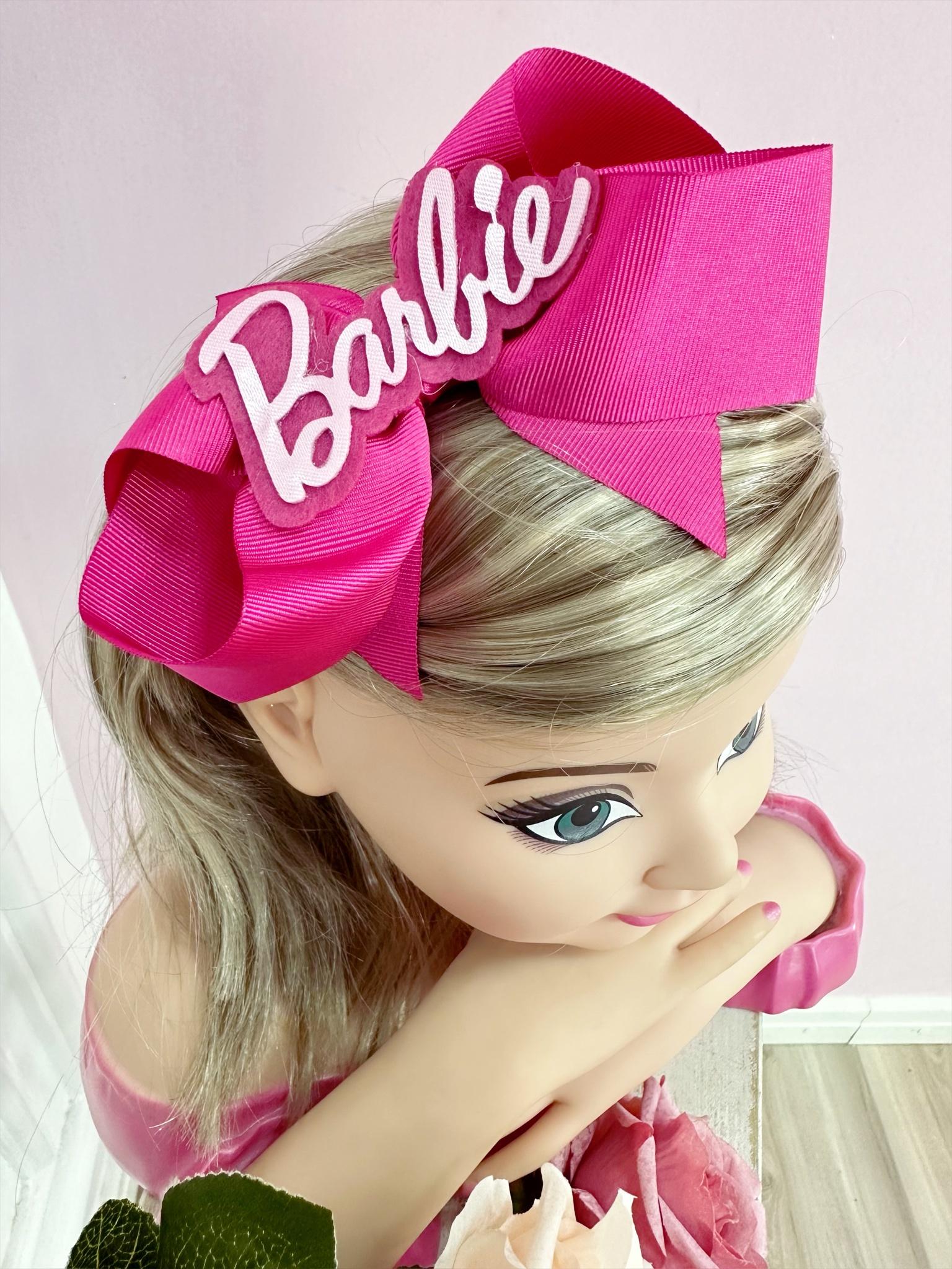 Tiara Infantil da Barbie Pink Com Nó Luxo - Rosa Charmosa Atacado