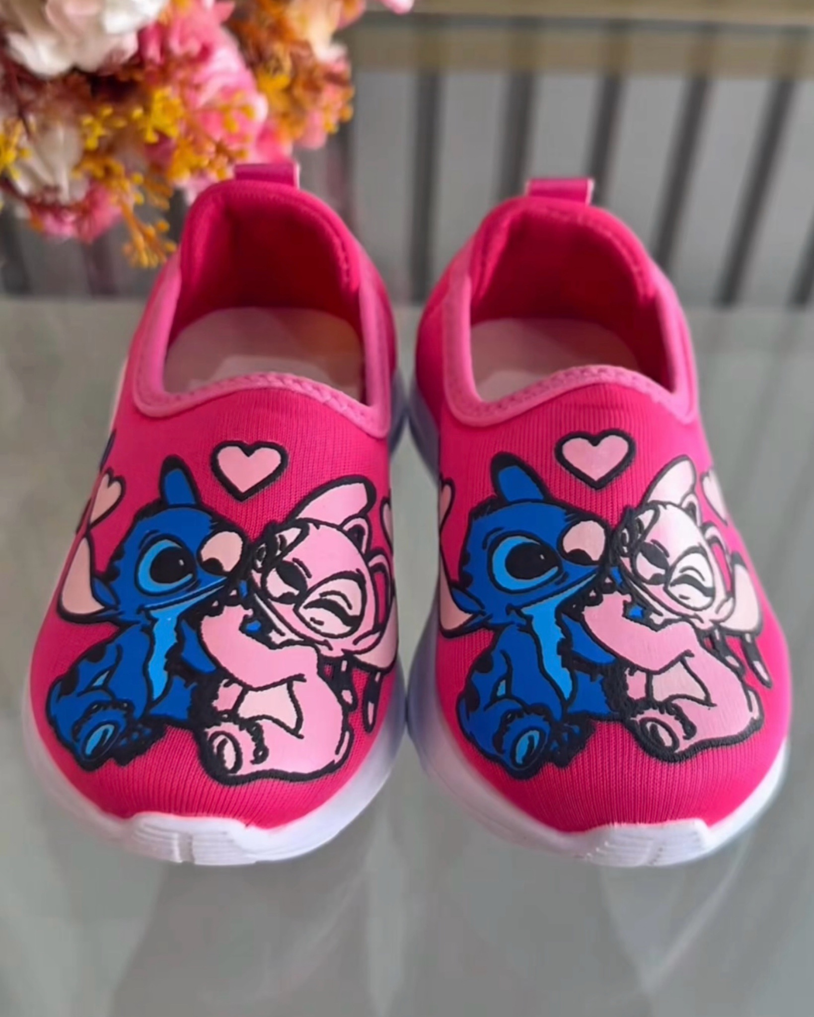 Tênis Calce Fácil Meninas Temático Lilo Stitch e Angel Pink - Rosa ...