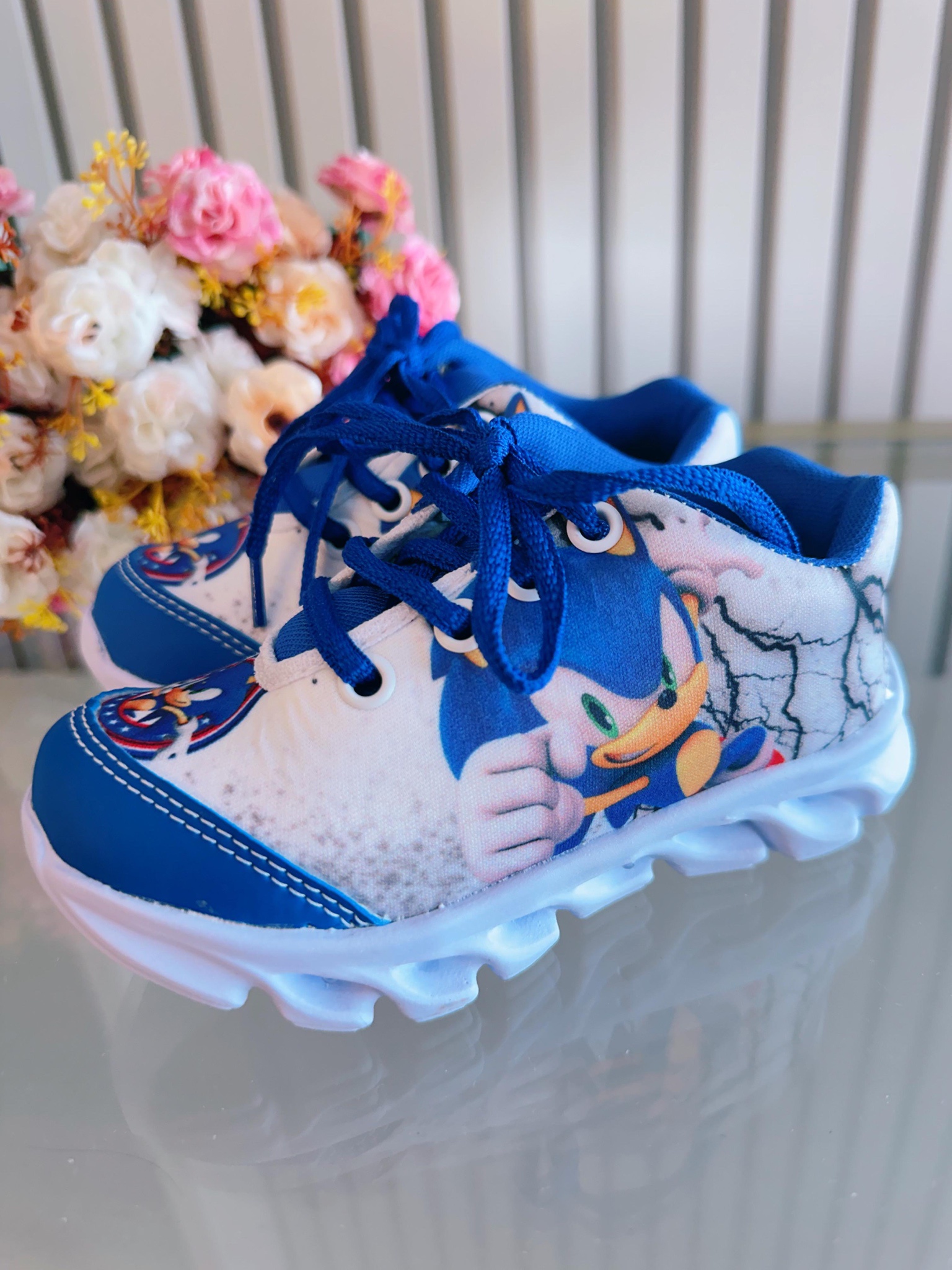 Tênis Meninos Temático Sonic Azul Com Leds - Rosa Charmosa Atacado
