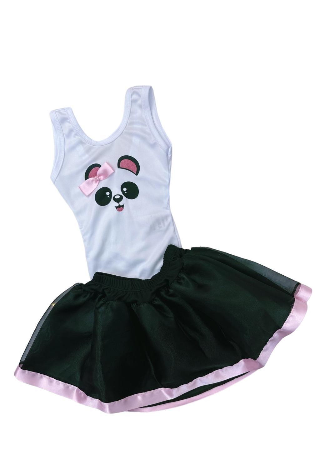 Fantasia Infantil Panda Princesa Com Tiara Festas - Rosa Charmosa Atacado